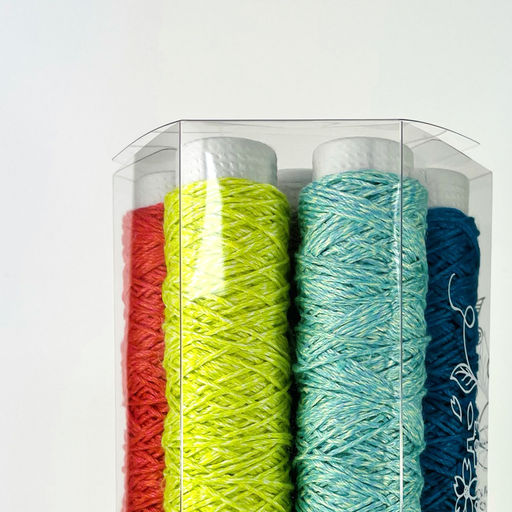 エップヤーン雑貨店に糸の小巻をカラフルに詰め合わせた新商品「FUN－Tan（ファンタン）」のシリーズが登場します！ – 東大阪繊維研究所ブログ